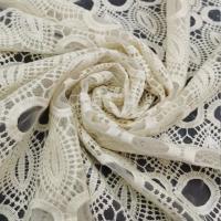 China Customized Tulle Net Flower Lace Coloured Embroidery Fabric Water Soluble for sale