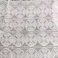 China Three Dimensional 115cm Coloured Embroidery Fabric Net Yarn White Lace for sale