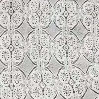 China Three Dimensional 115cm Coloured Embroidery Fabric Net Yarn White Lace for sale