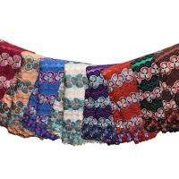 China Multi Color 125cm Swiss Voile Lace Coloured Embroidery Fabric Rhinestone Decoration for sale