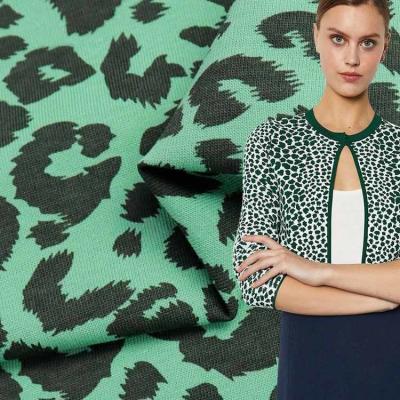 China 100% Cotton180cm  Stretch Knitted Fabric 240gsm Leopard Print Jersey Fabric for sale
