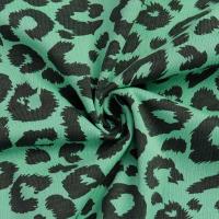 China 100% Cotton180cm  Stretch Knitted Fabric 240gsm Leopard Print Jersey Fabric for sale