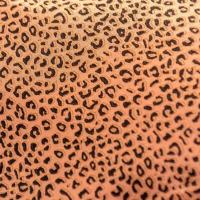 China Leopard Dot Printed 180cm Rib Stretch Knitted Fabric Polyester Cotton Dress Fabric for sale