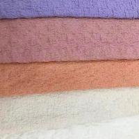 China 180-300gsm 100% Polyester Pleated Stretch Knitted Fabric Plain Crinkle Material for sale