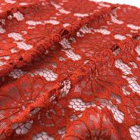 China Skin friendly 150cm Red Bridal Lace Fabric Lace Netting Fabric for sale