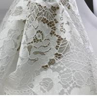 China Piece Dyeing Embroidered Mesh Lace Fabric Wedding Dress Lace Fabric 59 Inch for sale