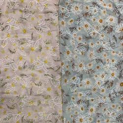 China 100% Polyester Chiffon Floral Embroidered Mesh Lace Fabric 130cm  Sustainable for sale