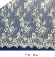 China Nylon Mesh Eyelet White Chantilly Eyelash Lace Fabric For Bridal for sale