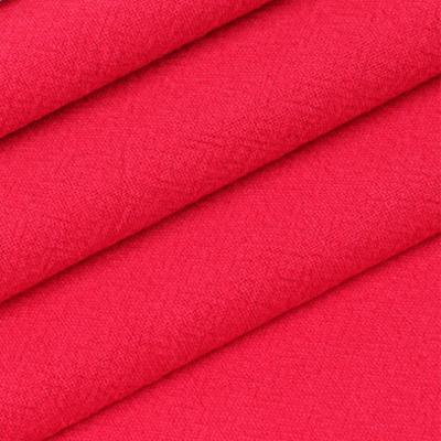 China Red 15*15 45% Linen 55% Cotton Linen Dress Fabric 190gsm Comfortable for sale