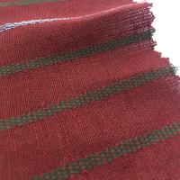China Washed Gingham Woven Stripe Cotton Linen Jacquard Fabric 110gsm for sale