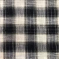 China 110-160gsm Plaid Yarn Dyed Linen Fabric for sale