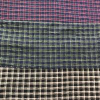 China 110-160gsm Plaid Yarn Dyed Linen Fabric for sale