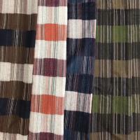 China Stonewashed Stripe Linen Fabric 100gsm for sale