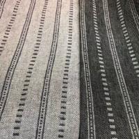 China Stonewashed Stripe Linen Fabric 100gsm for sale