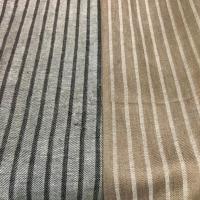 China Stonewashed Stripe Linen Fabric 100gsm for sale