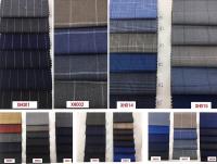 China Business Men'S Suits Woven Stripe TR Suiting Fabric Viscose Polyester for sale