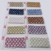 China 830gsm Tartan Chenille Polyester Tweed Wool Fabric Lady Overcoat Material for sale