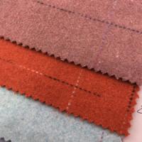 China 58 inch Red Plaid Tweed Fabric / 800gsm Wool Tweed Upholstery Fabric for sale