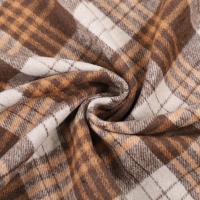China Multicolor Yarn Dyed 850gsm Check Tweed Wool Fabric Polyester Coating Fabric for sale
