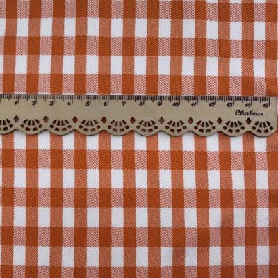 China Woven 200gsm 40s Red Check And Stripe Fabrics Polyester Gingham Fabric for sale