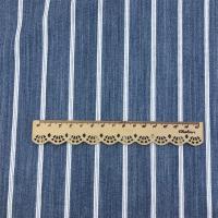 China 180gsm Blue And White Stripe Fabric Viscose Rayon Yarn Dyed TR Type for sale