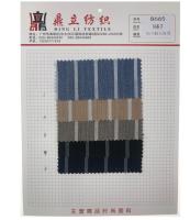 China 180gsm Blue And White Stripe Fabric Viscose Rayon Yarn Dyed TR Type for sale