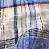 China Stonewashed 80gsm-150gsm Check And Stripe Fabrics Yarn Dyed Linen For Clothing for sale