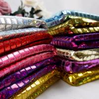 China Iridescent Holographic Lurex Metallic Sequin Fabric 112cm Width Heavyweight for sale