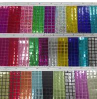 China Iridescent Holographic Lurex Metallic Sequin Fabric 112cm Width Heavyweight for sale