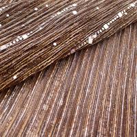 China 145gsm Knitted Glitter Metallic Sequin Fabric 145cm Evening Dress Material for sale