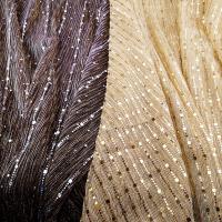 China 145gsm Knitted Glitter Metallic Sequin Fabric 145cm Evening Dress Material for sale