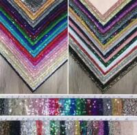 China 110-150gsm Black Tulle Polyester Metallic Sequin Fabric for Garment for sale