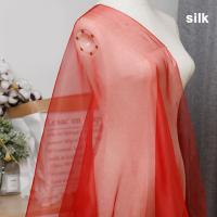 China Lightweight 23.6gsm Plain Mulberry Pure Silk Organza Fabric Gauze Argentina 114cm for sale