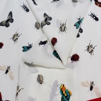 China Printed Geometric Figure Flowers Leaf Point 100% Pure Silk Fabric for sale