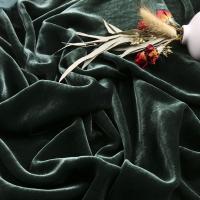 China Medium Weight 200gsm Silk Viscose Velvet Fabric For Autumn Winter for sale