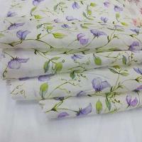 China 100-120gsm Animal Floral Silk Chiffon Fabrics 70% Silk 30% Cotton Blend Material for sale