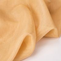 China Charmeuse Shimmer Tulle Chiffon Cotton Silk Blend Fabric Plain for sale