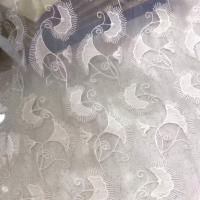 China Natural 100% Mulberry Embroidered Silk Chiffon Fabrics 80-150gsm Handmade for sale