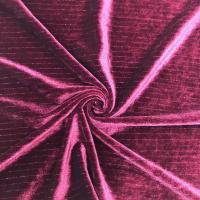 China 240gsm Sparkling Plush Spandex Velvet Velour Fabric Stripe Jacquard Bronzing for sale