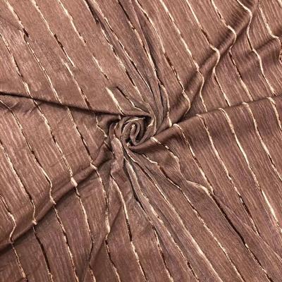 China 240gsm Sparkling Plush Spandex Velvet Velour Fabric Stripe Jacquard Bronzing for sale