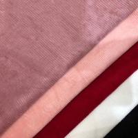 China Korea Pleated Corduroy Spandex Velvet Velour Fabric Knitted 230-300gsm for sale
