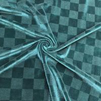 China Soft Embossed 260gsm Stretch Velvet Velour Fabric Plaid Velvet Fabric for sale