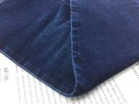 China 11.9oz 55.5 inch Stonewashed Denim Fabric 64% Cotton 23% Poly 10% Rayon 3% Spandex for sale