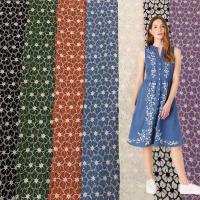 China Blue Embroidery Pattern Knit Jean Denim Fabric 54.5