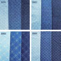 China ISO9001 Indigo Polyester Cotton Jacquard Jean Denim Fabric Thick Breathable for sale