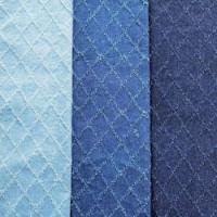 China ISO9001 Indigo Polyester Cotton Jacquard Jean Denim Fabric Thick Breathable for sale