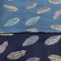 China 40% POLY 60% RAYON Embroidered Jean Denim Fabric Dark Blue for sale