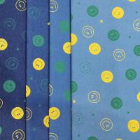 China Soft Woven Flowers Pattern Printed Jean Denim Fabric 54.5 Inch for sale