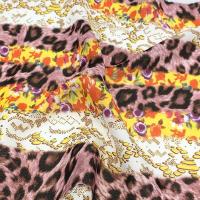 China Woven Color Polyester Chiffon Printed Fabric Leopard For Dress for sale