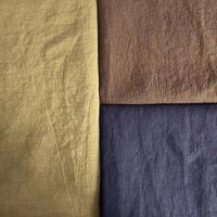 China Soft Breathable Stonewashed Ramie Blend Linen Cotton Fabric Plain Dyed for sale